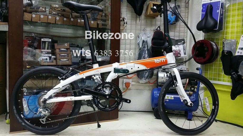 Tern LINK D16 16Speed 20" folding bike (White/Orange) 快閃價 $4280, 運動產品 ...