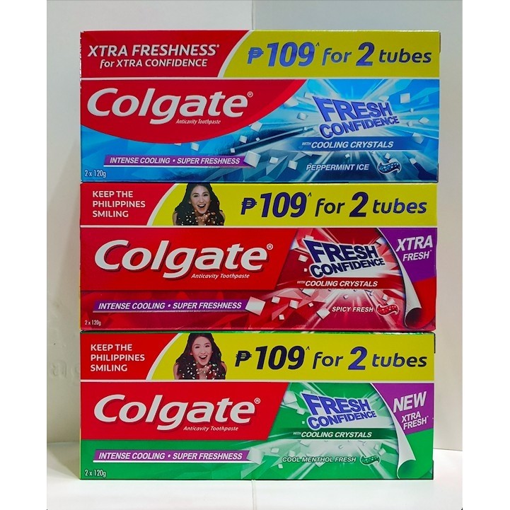 Twin Pack 120ml Colgate Triple Action Toothpaste Oral Dental Mouth ...