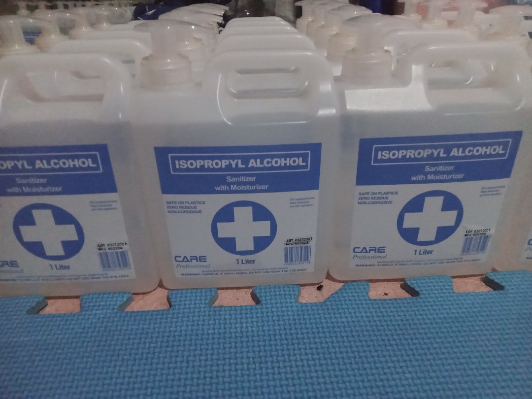 alcohol with pump and barcode 1 liter, Health & Nutrition, Assistive ...