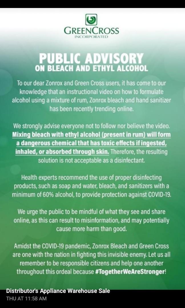 alcohol with pump and barcode 1 liter, Health & Nutrition, Assistive ...