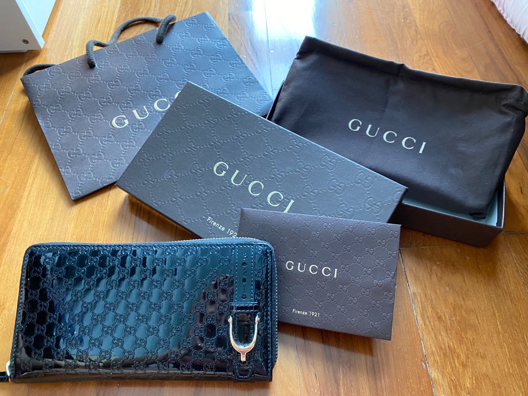 Authentic Gucci long wallet with receipt, Luxury, Bags & Wallets on ...