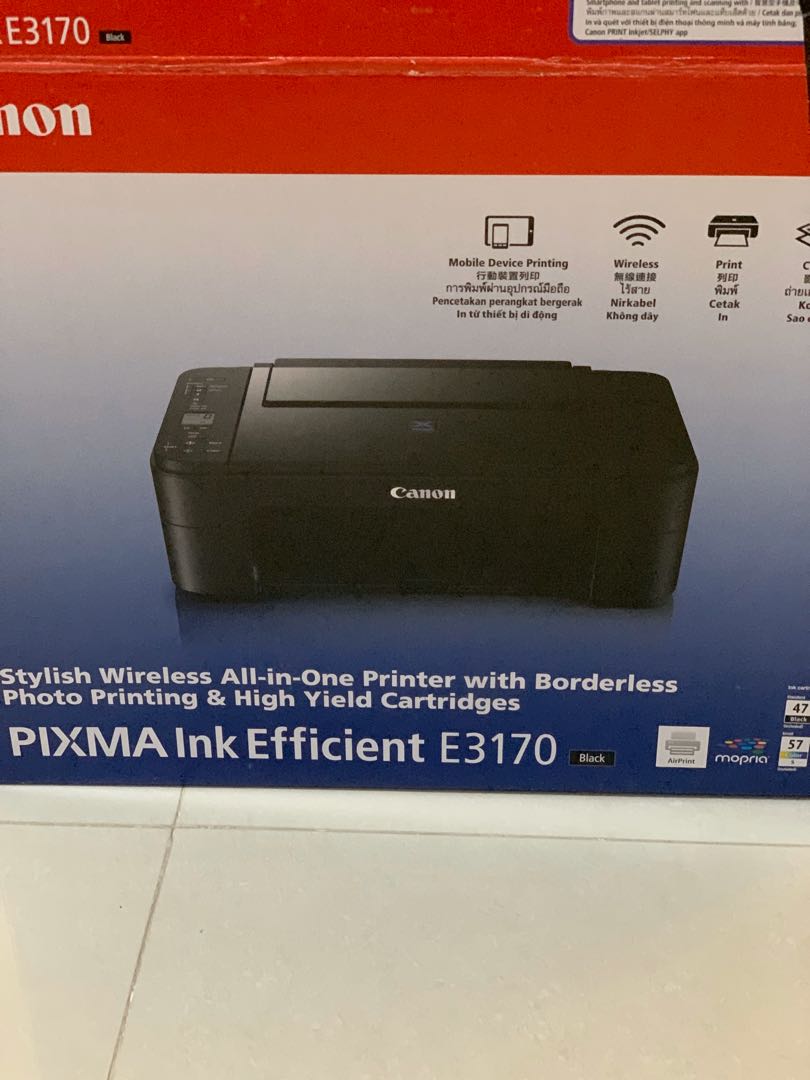 Canon Pixma Ink Efficient E3170, Computers & Tech, Printers, Scanners & Copiers on Carousell