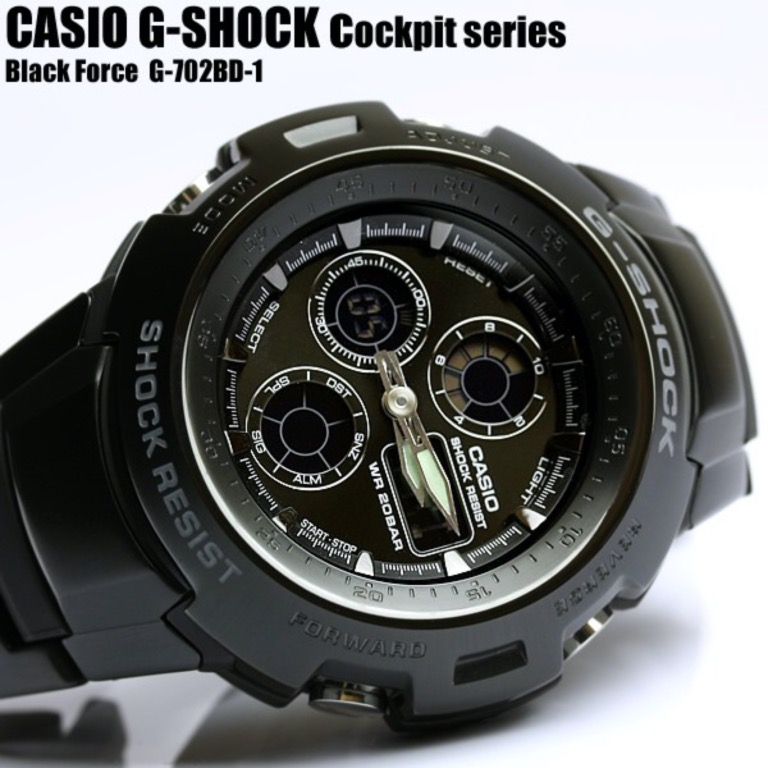 CASIO G-SHOCK Cockpit Series G-702BD-1AV GSHOCK G702BD, 男裝, 手錶及配件, 手錶 ...