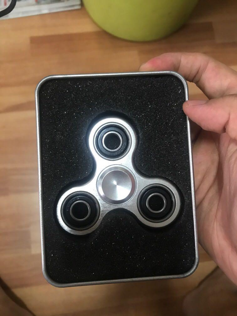 Fidget Spinner-Silver, Hobbies & Toys, Toys & Games on Carousell