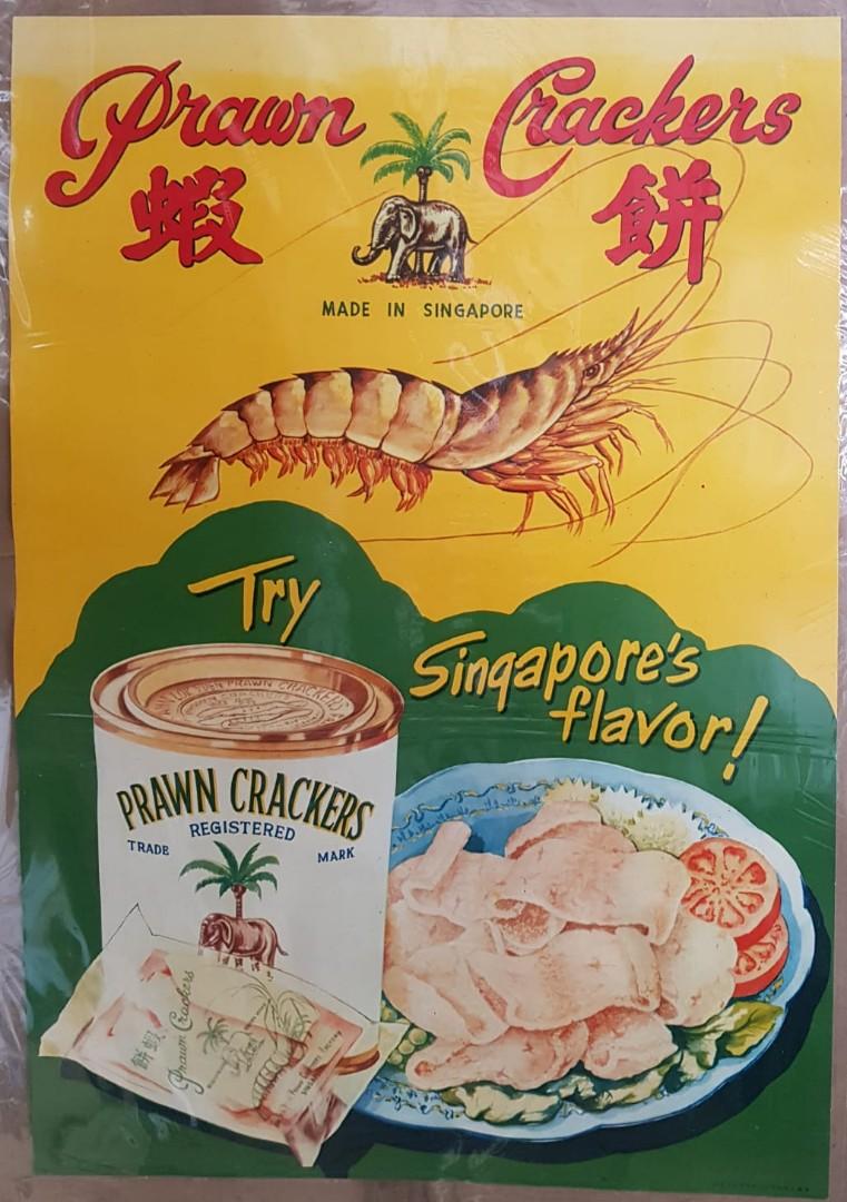 Prawn cracker poster advertisement, Hobbies & Toys, Memorabilia ...