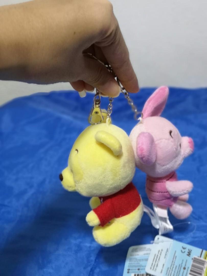 Winnie the pooh - pooh, piglet soft toy keychain, Hobbies & Toys, Toys ...