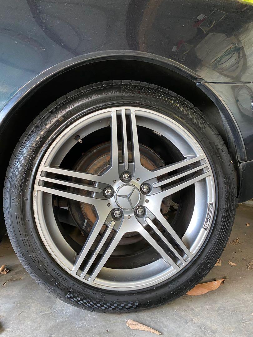 18” AMG Rims Mags, Car Parts & Accessories, Mags and Tires on Carousell