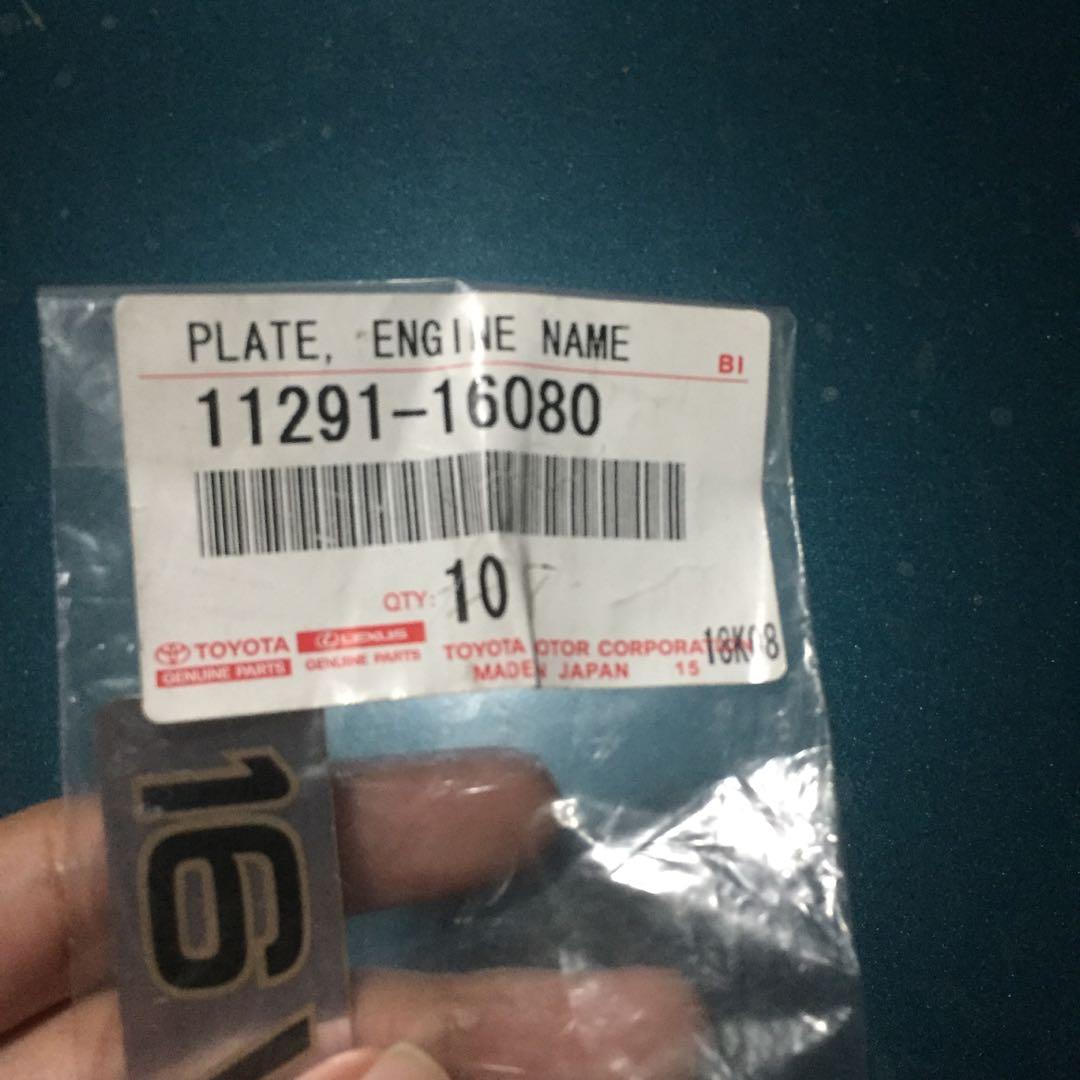 4AFE Toyota Engine Decals Orig, Car Parts & Accessories, Emblem ...