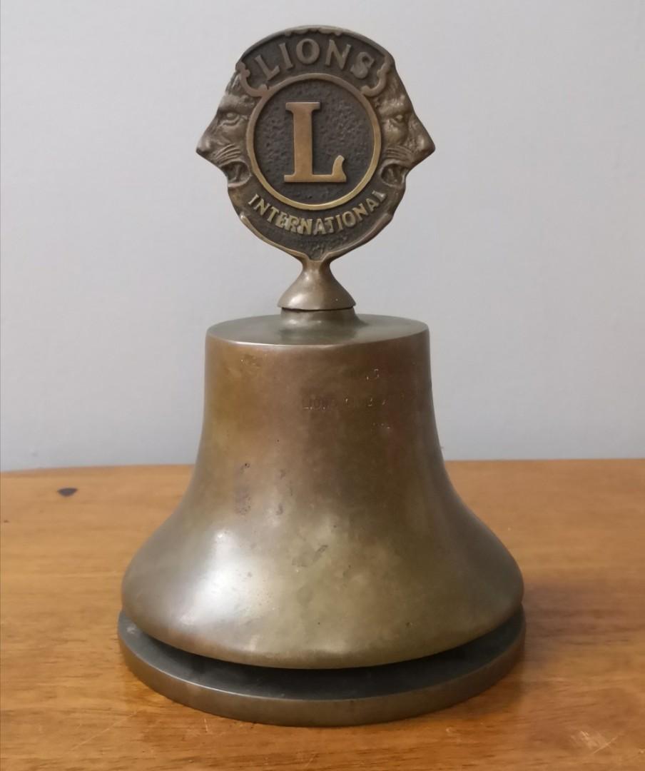 brass Lions Club bell tembaga, Furniture & Home Living, Home Decor ...
