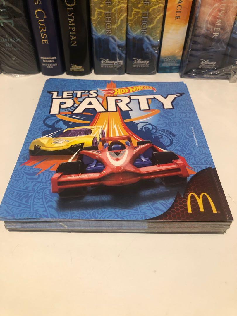 Free: McDo Hot Wheels Invitation Card, Free Items on Carousell