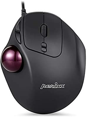 Perixx Perimice-517 Wired Trackball USB Mouse, 7 Button Design, Build ...