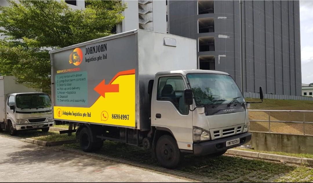 Mover + logistics Truck with tailgate Please call whatapp 86984997 24 hours Long short term ...