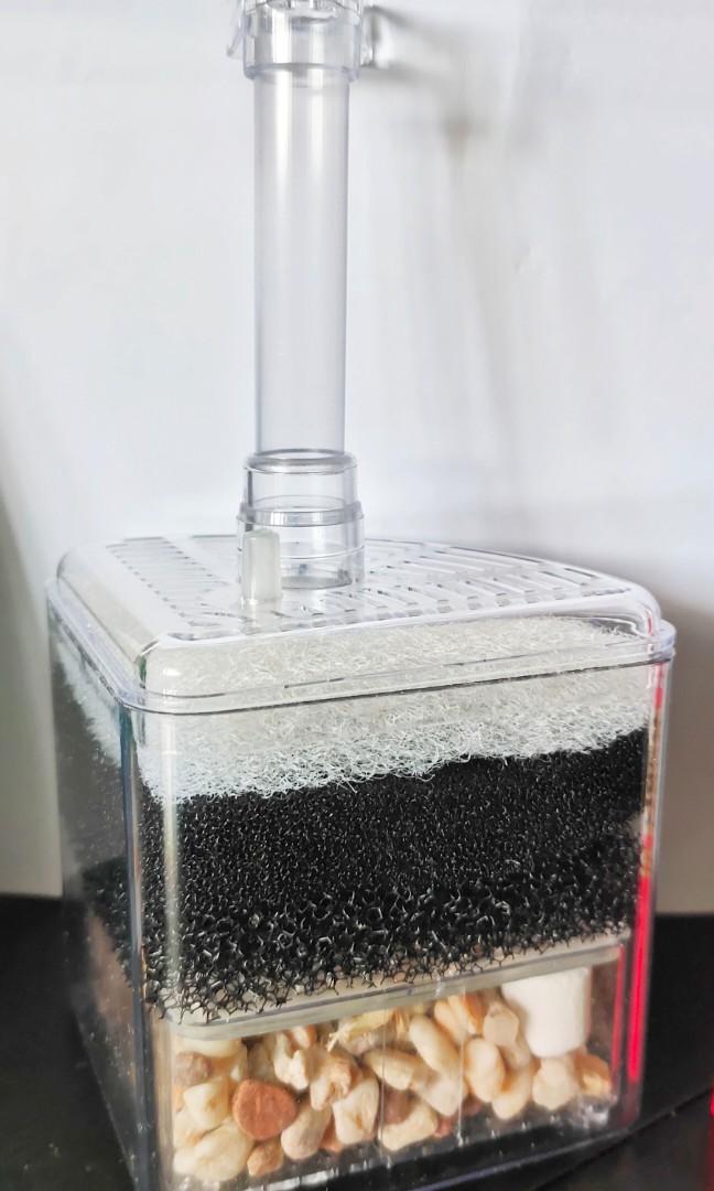 Aquarium Corner Filter complete with filter media, Pet Supplies, Homes ...