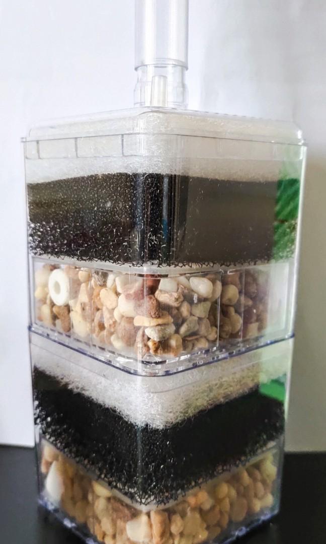 Aquarium Corner Filter complete with filter media, Pet Supplies, Homes ...