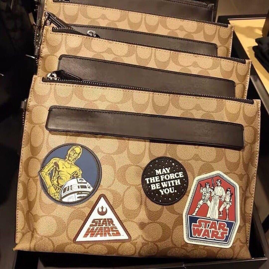Authentic star wars x coach carryall pouch in signature canvas with ...