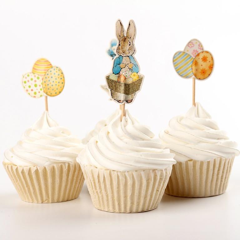 2 Types of Easter Bunny / Bunnies / Easter Themed Cup Cake Toppers ...