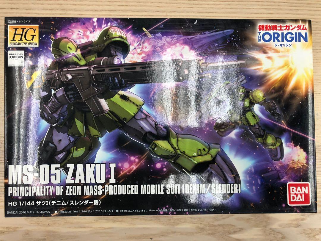HG gundam origin zaku 1 高達模型, 興趣及遊戲, 玩具 & 遊戲類 - Carousell