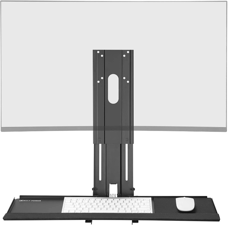 (HOT) AVLT-Power Steel Monitor Keyboard Wall Mount Height Adjustable ...