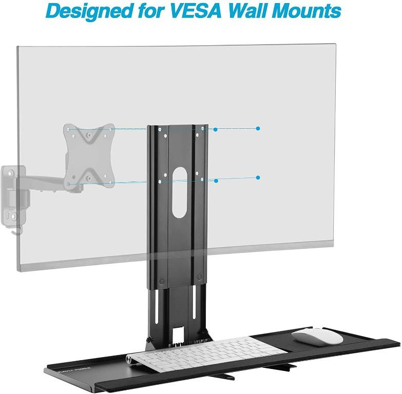 (HOT) AVLT-Power Steel Monitor Keyboard Wall Mount Height Adjustable ...