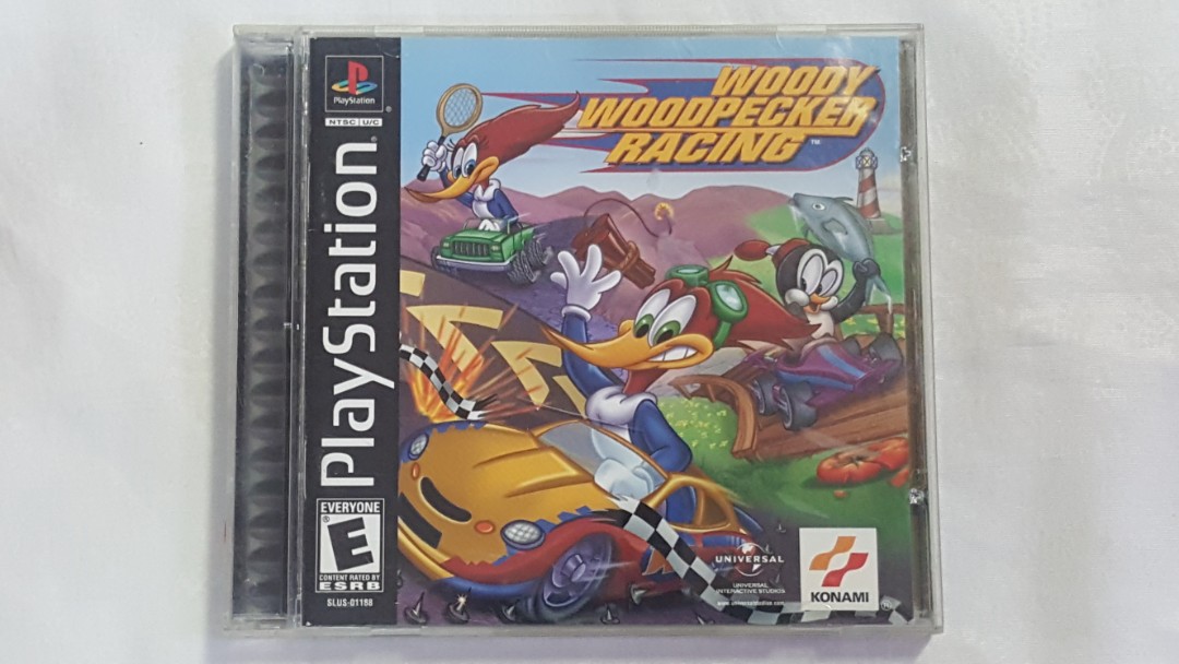 PlayStation PS1 Woody Woodpecker Racing, Video Gaming, Video Games ...
