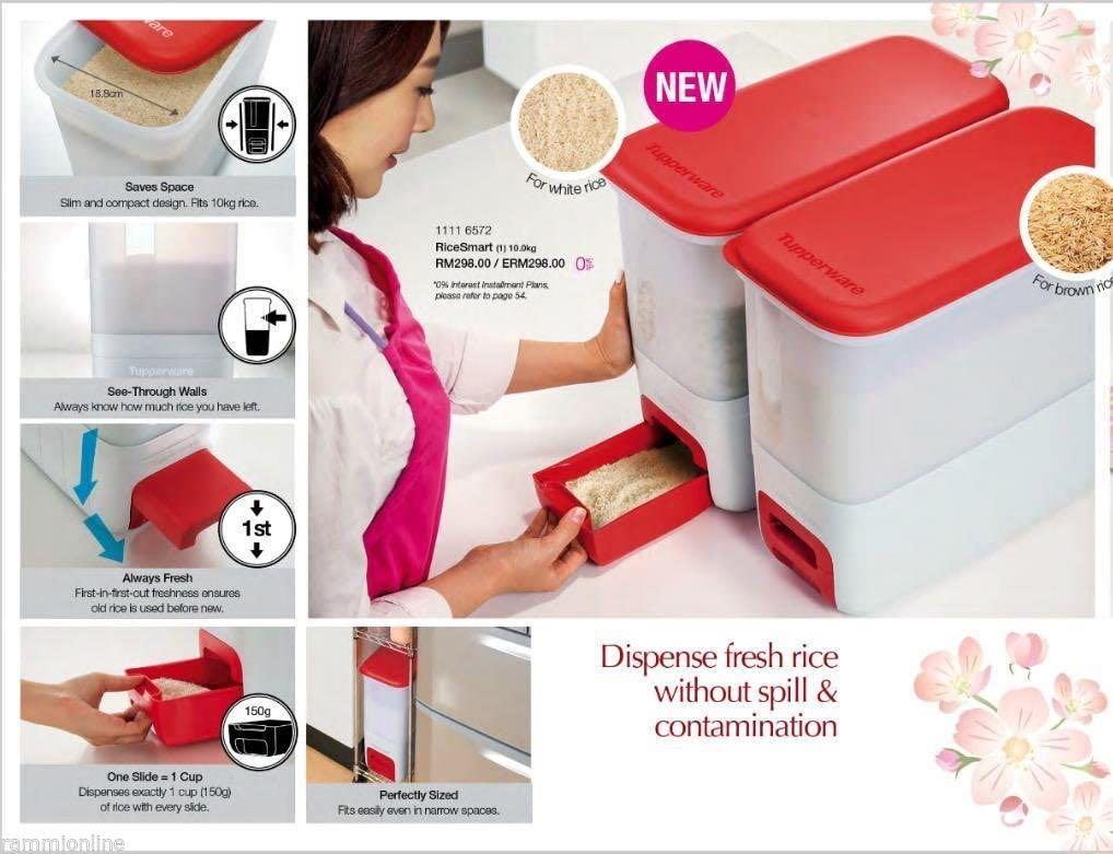 RICE SMART rice container tupperware, Home Appliances, Kitchenware on ...