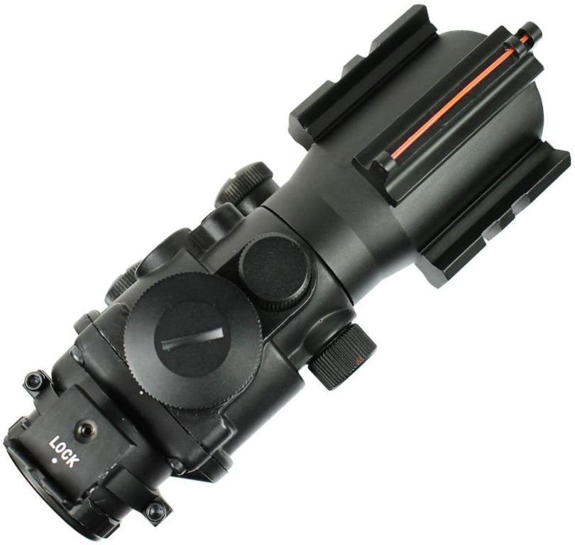 Spike 4X32 Tactical Rifle Scope W/ Tri-Illuminated Reticle Fiber Optic ...