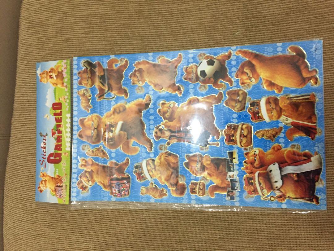 sticker and note book disney marie cat and sticker garfield, Buku ...