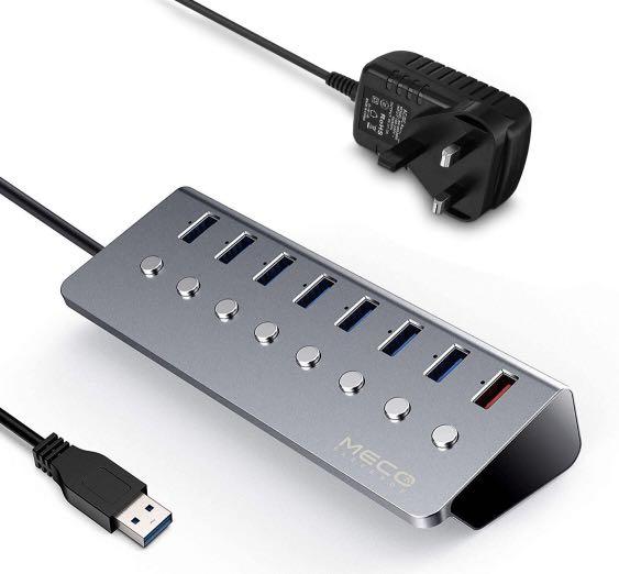 USB Hub, MECO 8 Ports Powered USB Hub 3.0, Computers & Tech, Parts ...