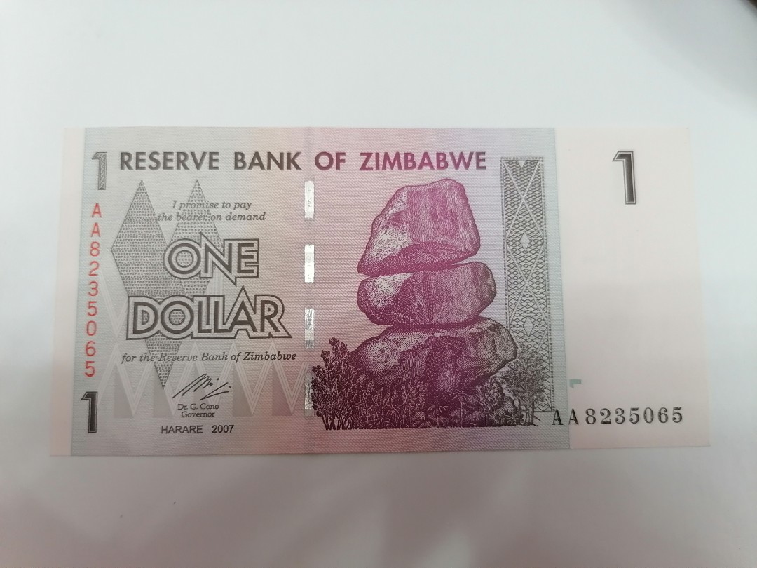 Bank of Zimbabwe 1 Dollar Unc, Hobbies & Toys, Collectibles ...