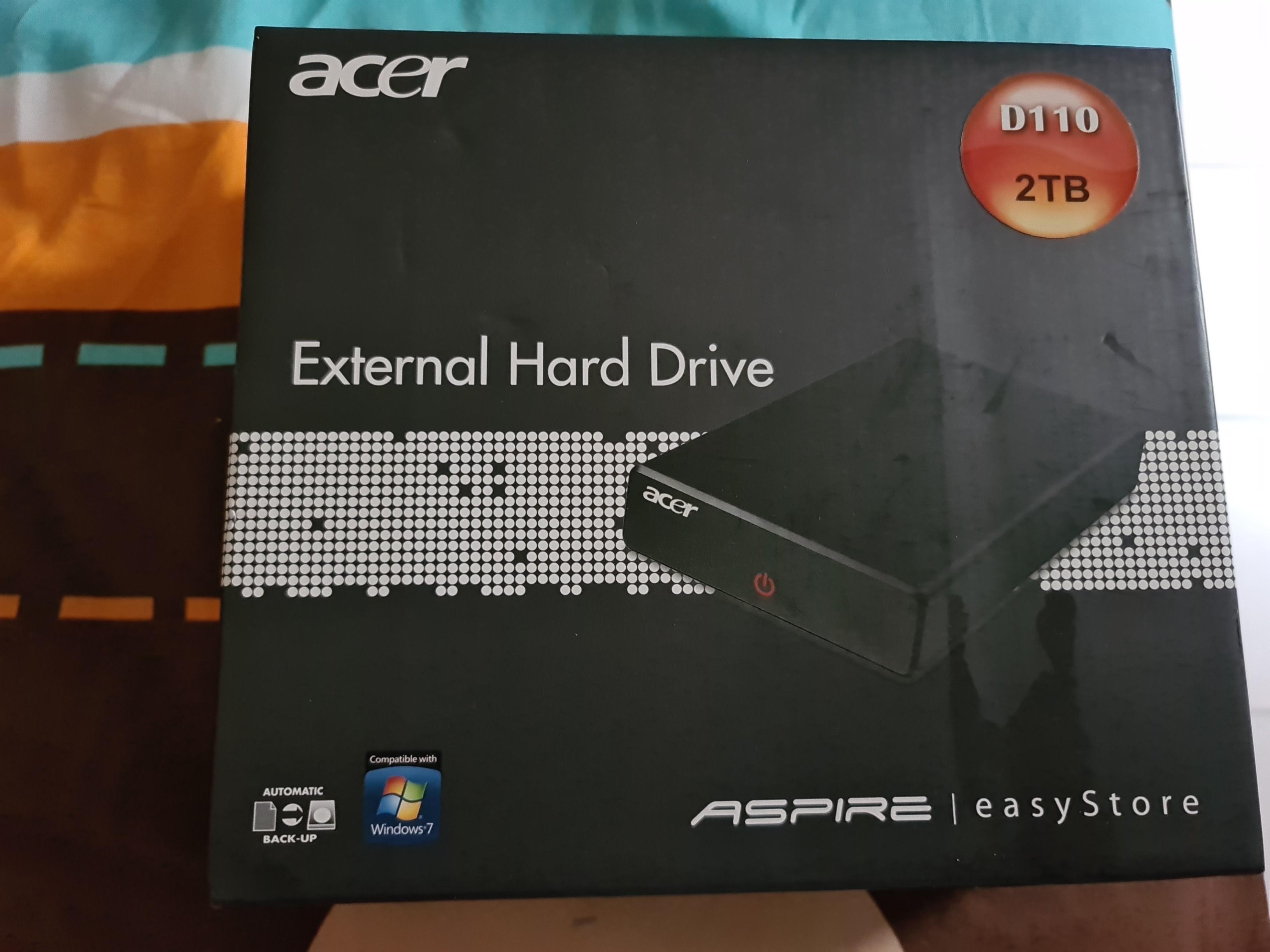 Acer External Hard Drive 2 TB, Computers & Tech, Parts & Accessories ...