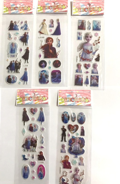 Frozen II Puffy Stickers $2 for 3 Sheets, Hobbies & Toys, Stationery ...