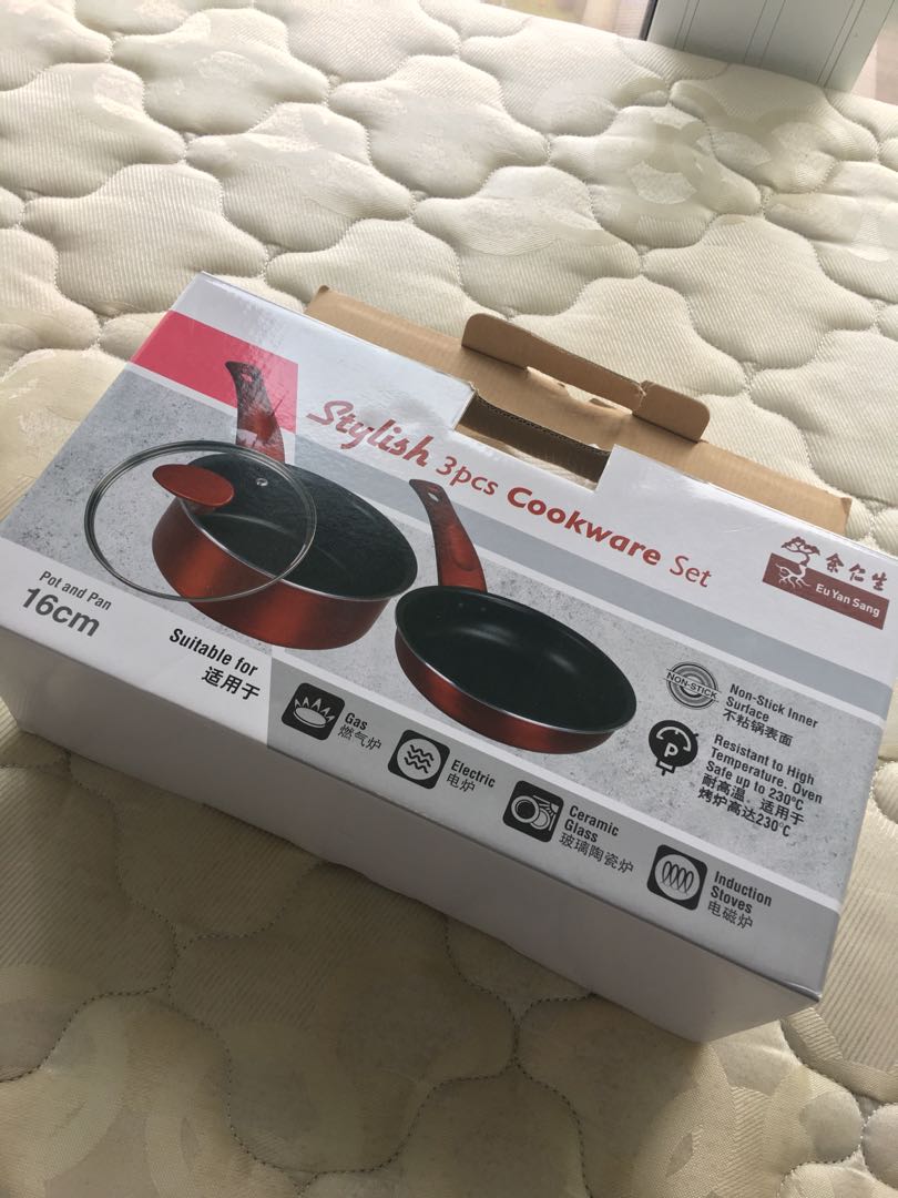 Induction & fan and pot set, Furniture & Home Living, Kitchenware ...