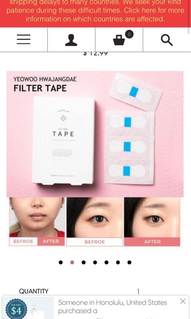 全新神奇隱形即時瘦臉貼NEW Yeowoo Filter Tape , 美容＆化妝品, 健康及美容 - 皮膚護理, 面部 - 面部護理 ...
