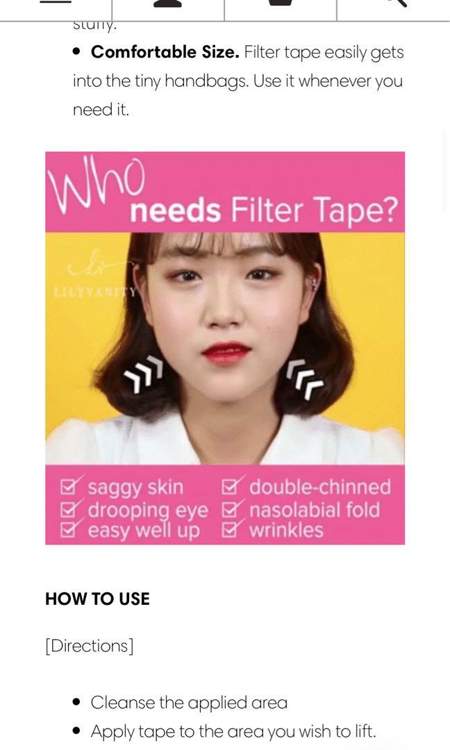 全新神奇隱形即時瘦臉貼NEW Yeowoo Filter Tape , 美容＆化妝品, 健康及美容 - 皮膚護理, 面部 - 面部護理 ...