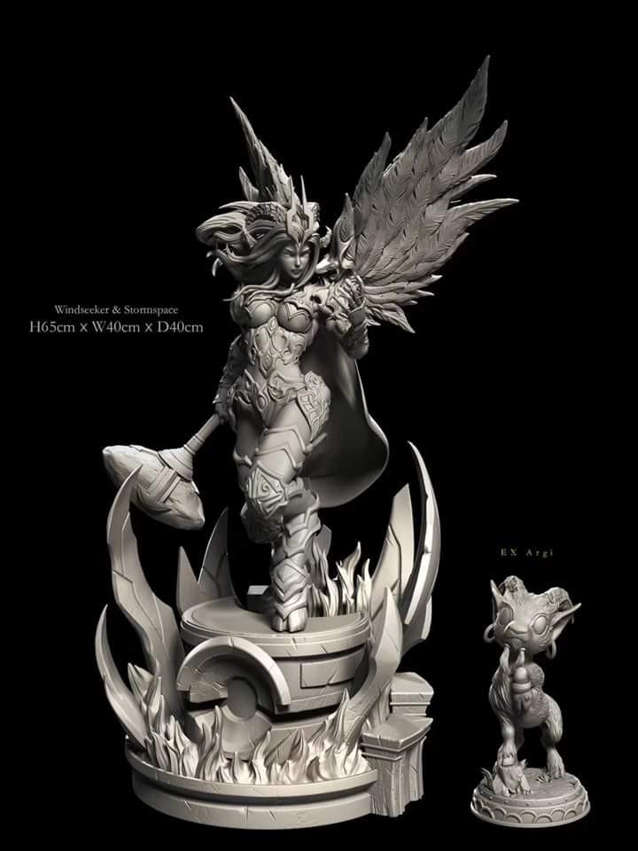 [PO] WINDSEEKER & STORMSPACE STUDIO World Of Warcraft Statue Yrel ...