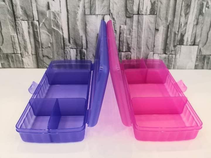 #ILuvPoslaju Tupperware pink or purple sandwich keeper plus lunch box 1 ...
