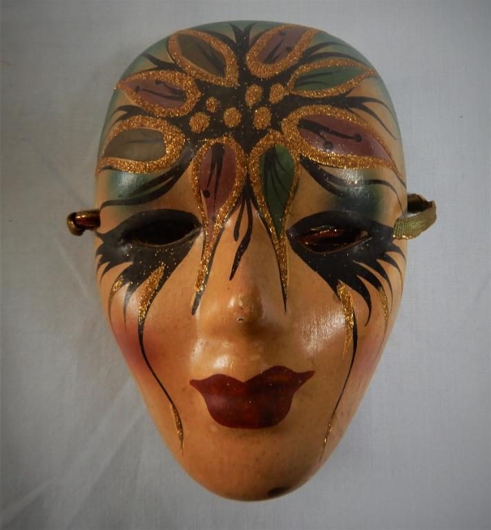 Vintage hand crafted ceramic Venetian mask unused, Furniture & Home ...