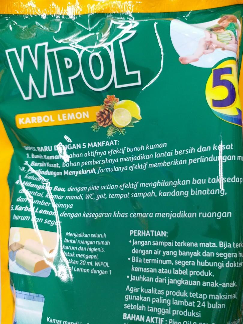 Wipol Karbol Lemon / Pine 780 ml Refill Ready Stock, Barang Yang Dicari ...