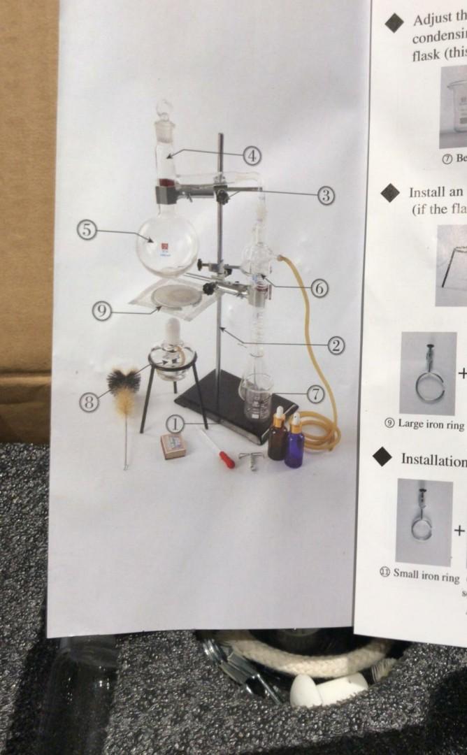 (623) 24pcs New 500ml Lab Essential Oil Distillation Apparatus Water ...
