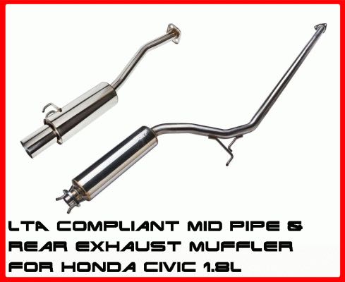 Honda Civic FD1 Drift Racing Exhaust (with Cert), Car Accessories ...
