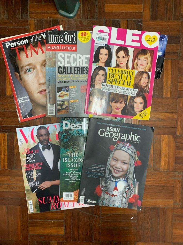 Magazines time out, cleo, time, vogue ALL rm 5, Hobbies & Toys, Books ...