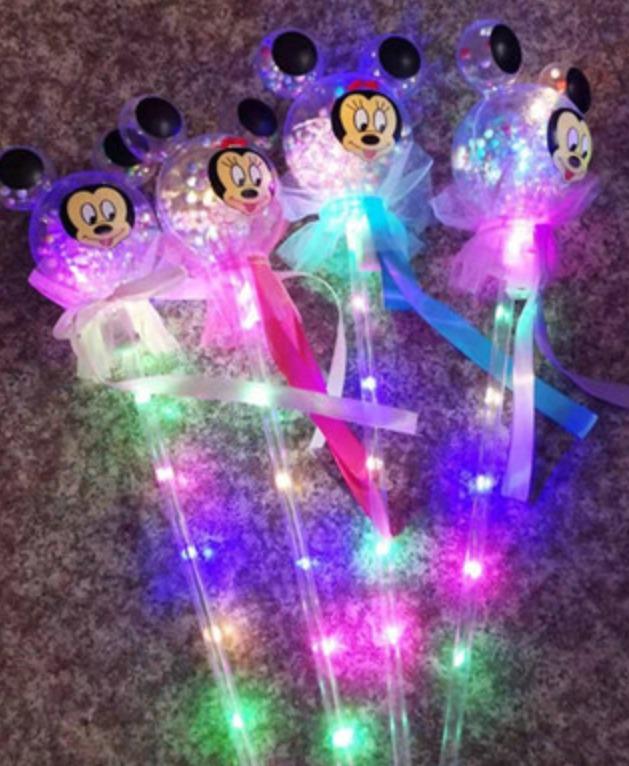 Flower Gift Magic Wand Glowing Mickey &Minnie Princess Fairy Stick ...