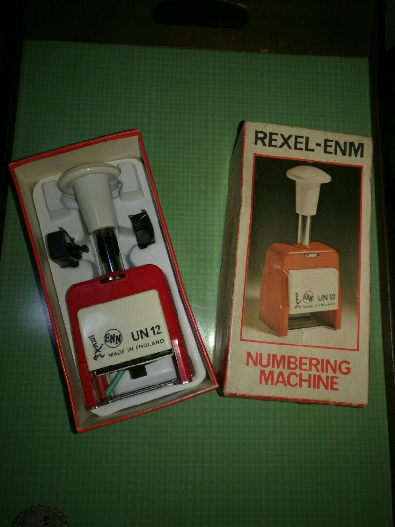 Old Numbering Stamp Machine, Hobbies & Toys, Memorabilia & Collectibles ...