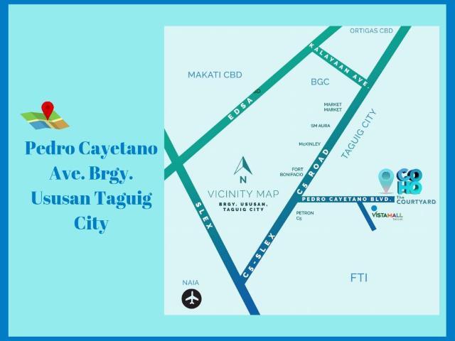 Studio Unit Condominium Near Makati BGC The Courtyard Taguig walking d ...