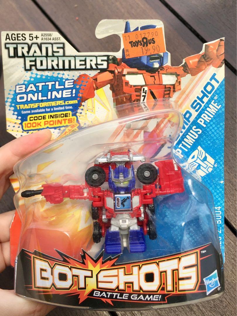 Transformers Bot Shots Battle Game Figures - Optimus Prime x2, Hobbies ...