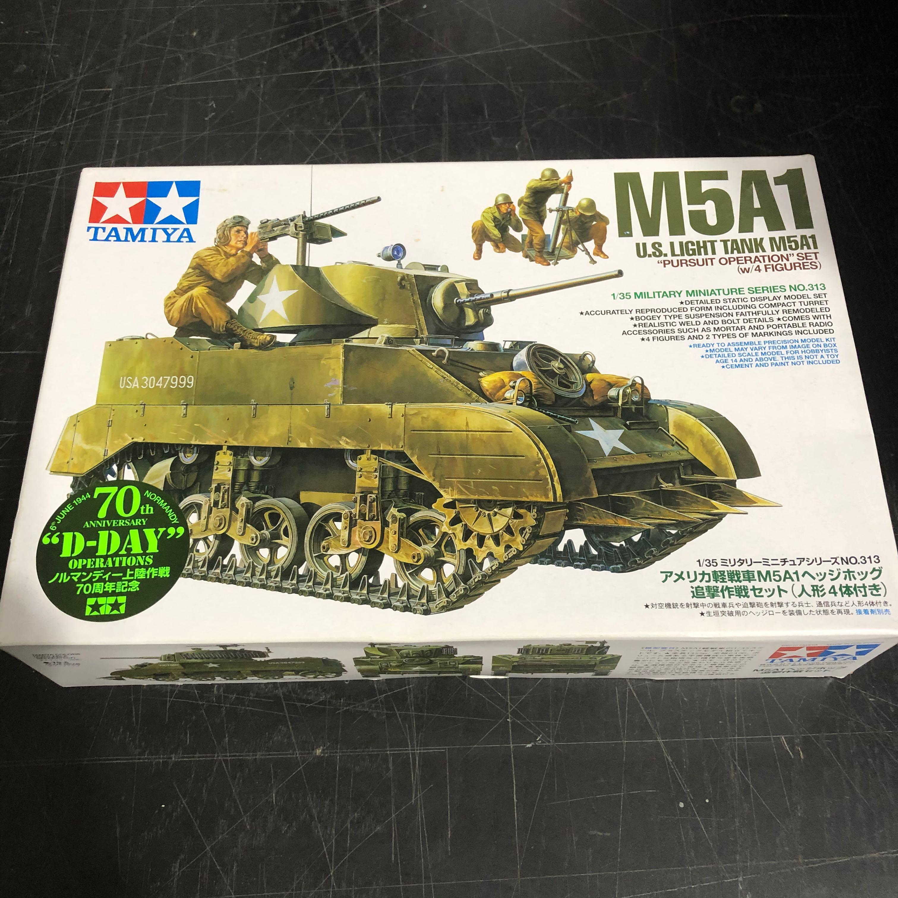 1/35 Tamiya US Light Tank M5A1 Pursuit Operation Set, Hobbies & Toys ...