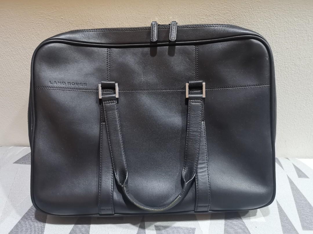 Authentic LAND ROVER genuine leather laptop bag brief, Men's Fashion ...