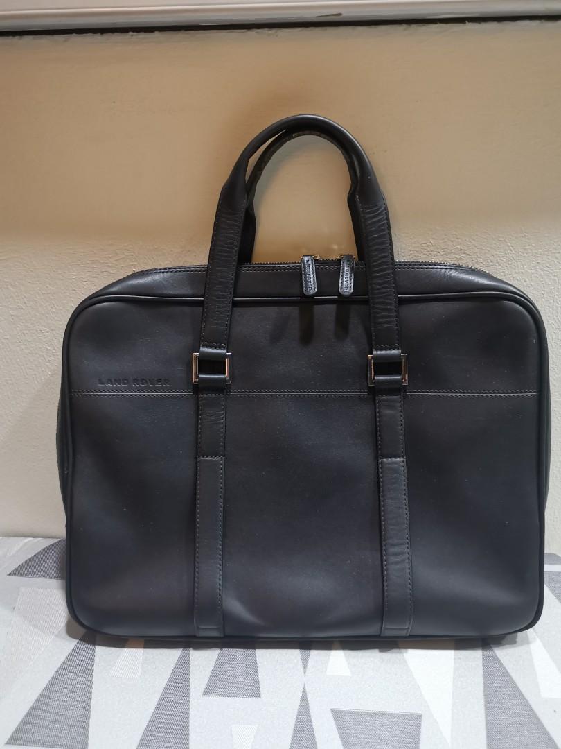 Authentic LAND ROVER genuine leather laptop bag brief, Men's Fashion ...