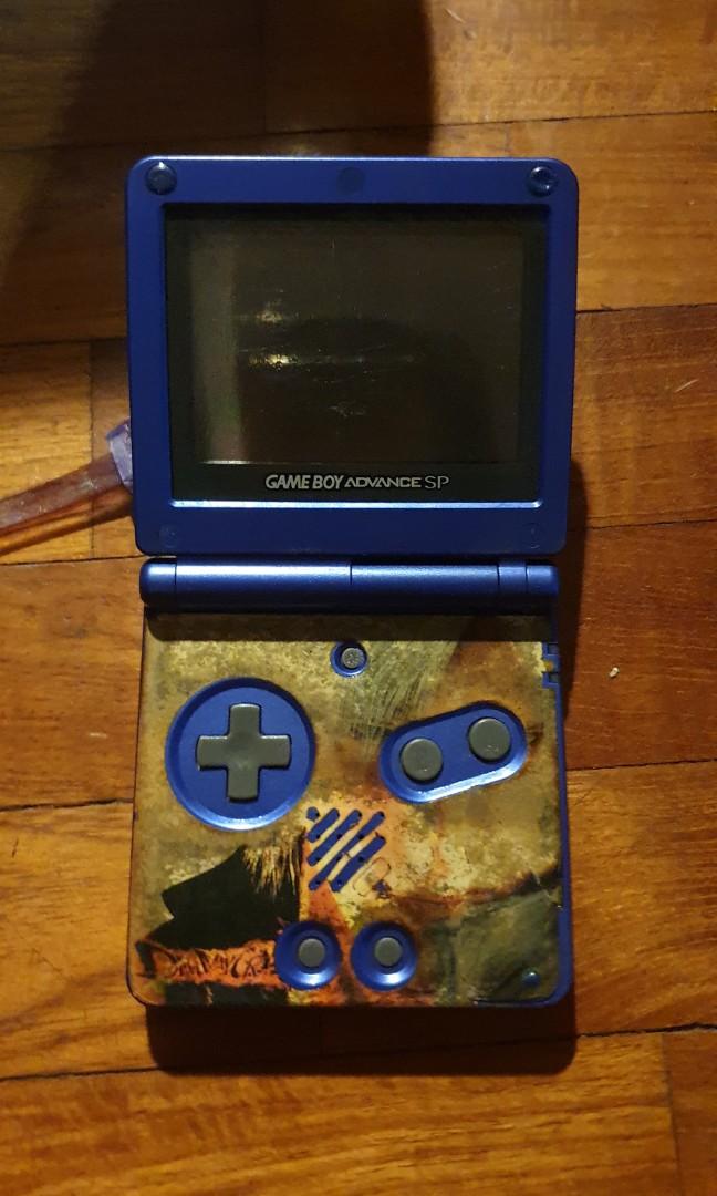 GBA SP - Blue with DMC skin, Video Gaming, Video Games, PlayStation on ...