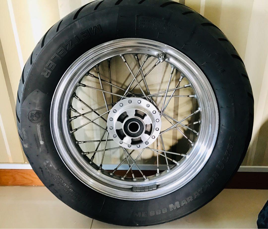 Harley Davidson Sportster Dyna 19 Inch Front Wheels Tyres Hub ...